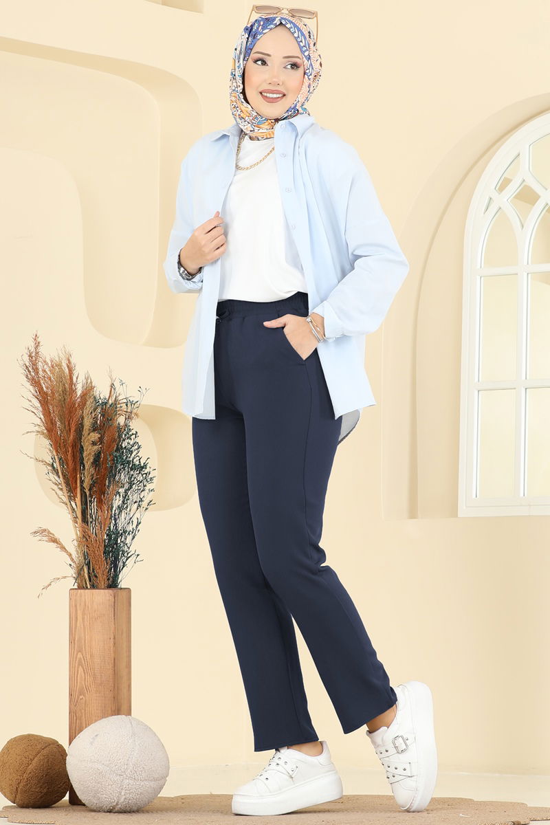 Pants 0650ERK1158-MS Navy Blue - Modamerve